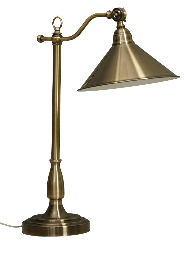 Banker Lampe Messing gross 58